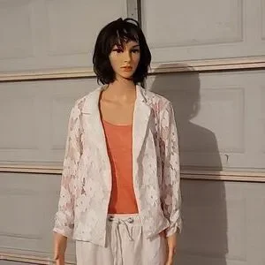 Jackets & Coats | White Lace Jacket | Poshmark